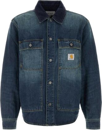 Carhartt Work in Progress Homme, Vestes, Bleu, Taille: XL Veste chemise en denim Oakland