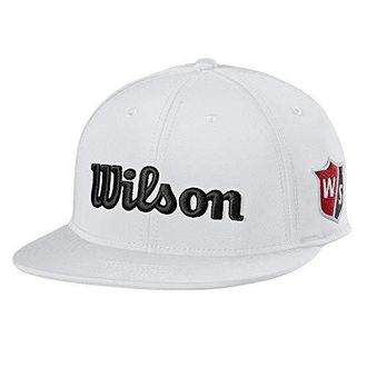 Wilson Wilson Golf Tour Flat Brim Hat Chapeau, Blanc, Taille Unique Homme