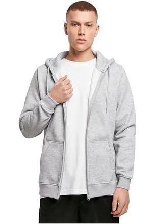 Build Your Brand Heavy Zip Hoody Blouson, Gris (Heather Grey 00431), Small Homme