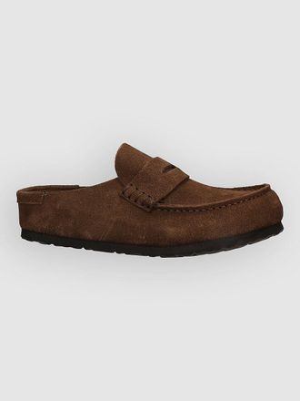 Birkenstock Naples Wrapped Suede Leather Sandales marron
