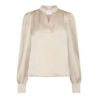 Neo Noir Rosslyn Heavy Sateen Blouse - - Blouses & Shirts - Damen - Beige - XL
