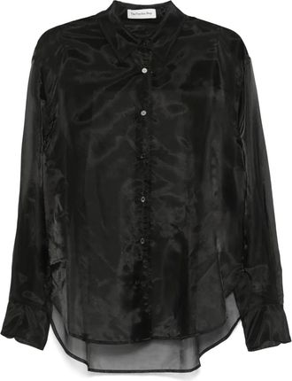 Frankie Shop chemise Peri &agrave; design transparent - Noir