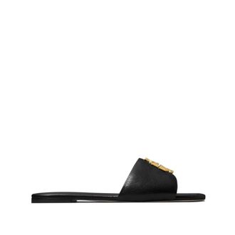 Tory Burch Eleanor Slide Schwarz Gold Sandale - - Shoes - Damen - Schwarzk - 37 EU