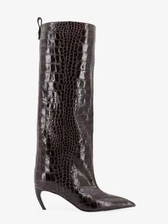 The Attico Lea boots in leather with crocodile print - THE ATTICO - gender_Woman