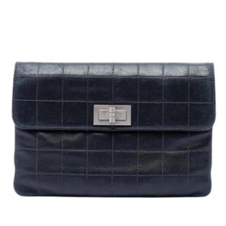 Chanel Pre-owned Gesteppte Clutch aus Lammleder - - Pre-owned - Damen - Schwarzk - ONE SIZE