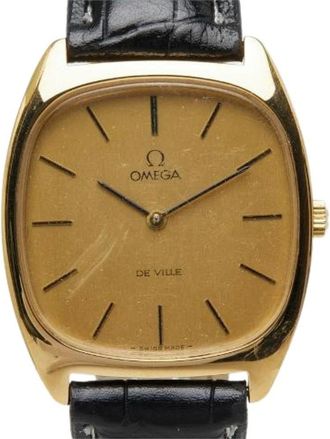 Omega Pre-owned De Ville Acier &agrave; Remontage Manuel - Homme - Pre-owned - Jaune - Taille: ONE Size
