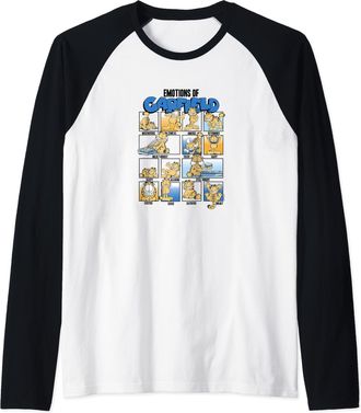 Garfield Emotions Of Garfield Blue Grid Raglan
