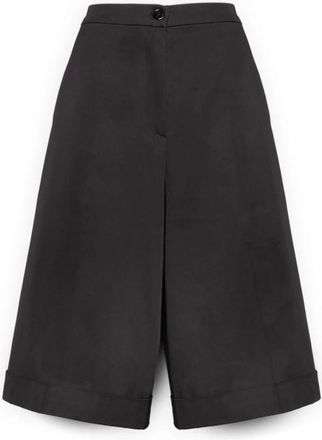 Elena Miro Femme, Shorts, Noir, Taille: 50 FR Cotton Blend Shorts