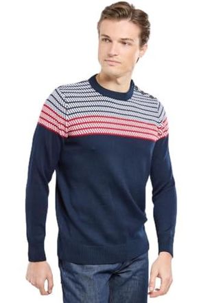 Armor Lux Homme Cordage Pull-Over, Marine Deep/Cardinal/Natur, XXL EU