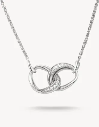 Thomas Sabo cha&icirc;ne avec zirconias blancs en argent, blanc-Argent&eacute;