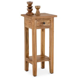 IDIMEX Nachttisch GERBIER mit Schublade aus Mahagoni - Massives Holz, Metallgriff, Elegantes Design für Schlafzimmer. Hochwertiger Beistelltisch, ideal für B