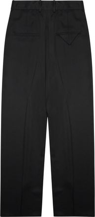 Bottega Veneta Silk-Blend Tailored Trousers - Black