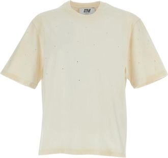 Golden Goose Femme, Tops, Beige, Taille: 40 FR T-shirt orn&eacute;