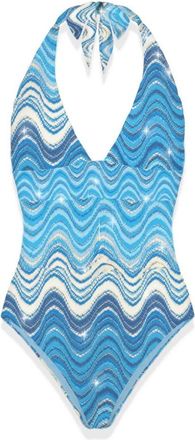 MC2 Saint Barth Femme, Maillots de bain, Bleu, Taille: 38 FR Maillot de bain une pi&egrave;ce Marylin