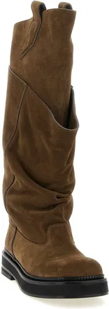 The Attico Combat Boot - Brown