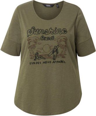 Ulla Popken T-Shirt T-Shirt Sunshine Classic Rundhals Halbarm