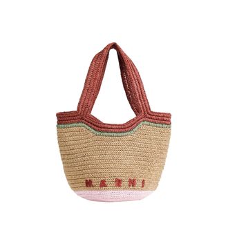 Marni Paper Raffia Seaside Hobo Bag