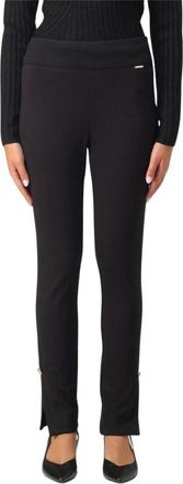 Liu Jo Femme, Pantalons, Noir, Taille: 38 FR Pantalon &agrave; jambe droite