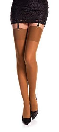 Romartex Bas 40 deniers opaques unis par, L, beige