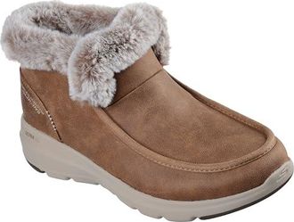 Skechers Femme Glacial Ultra Cozy Getaway Bottine, Chestnut Textile, 37.5 EU