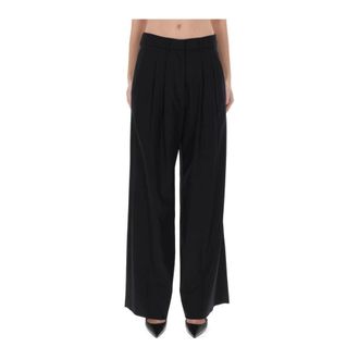 Pantaloni Torino Weitgeschnittene- plissierte- schneidergefertigte Hose - - Trousers - Damen - Schwarzk - L