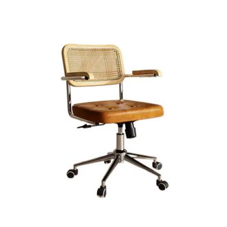 Generic B&uuml;rostuhl Mit Armlehnen, H&ouml;henverstellbare Computerst&uuml;hle Aus Leder, Sanfte Bewegung, Geeignet for Zuhause Und B&uuml;ro(Color3)