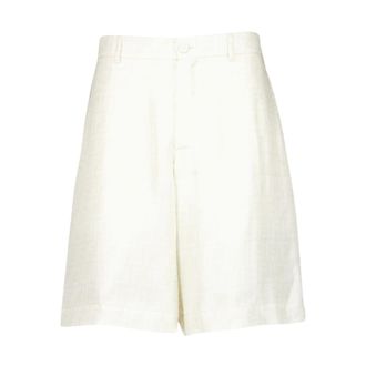 Fendi Wei&szlig;e Seiden Bermuda Shorts - - Shorts - Herren - Wei&szlig; - L