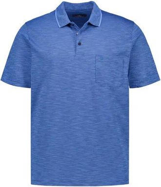 Ragman Herren Polo-Shirt blau Baumwoll-Jersey