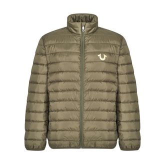 True Religion Logo Puffer Jacke Kalamata Rei&szlig;verschluss - - Jackets - Herren - Gr&uuml;n - M