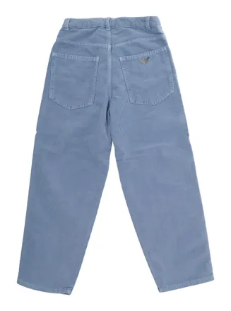 Emporio Armani Boys 5-Pocket Logo Jeans Blue Technical Fabric