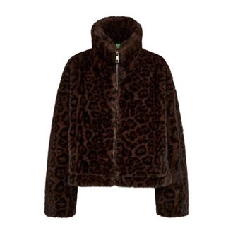 N&uuml;mph &Uuml;bergangsjacke Nudemi aus Kunstfell - - Jackets - Damen - Braun - S/M
