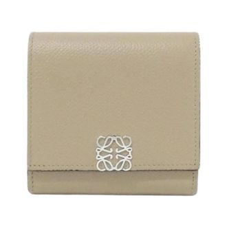 Loewe Pre-owned Anagram Compact Flap Wallet - - Pre-owned - Damen - Beige - ONE SIZE