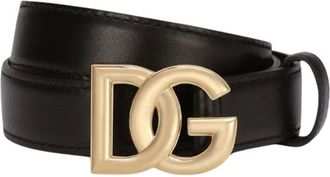Dolce & Gabbana Femme, Accessoires, Noir, Taille: 70 CM DG Logo Belt