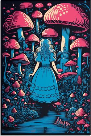 Wallario selbstklebendes Poster - Im Reich der Fantasie, Aufkleber in Premiumqualität, Klebefolie Größe: 100 x 150 cm XXL-Poster