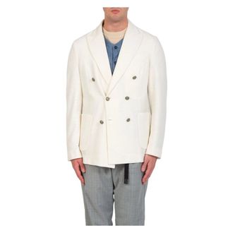 Circolo 1901 Leinenmischung Double-Breasted Blazer - - Jackets - Herren - Wei&szlig; - M