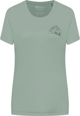 Jack Wolfskin Femme, Sport, Vert, Taille: 38 FR Peak Graphic T