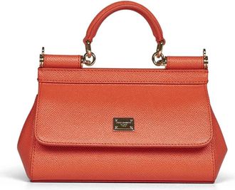 Dolce & Gabbana Femme, Sacs, Orange, Taille: ONE Size Mini Sac &agrave; Main Sicily