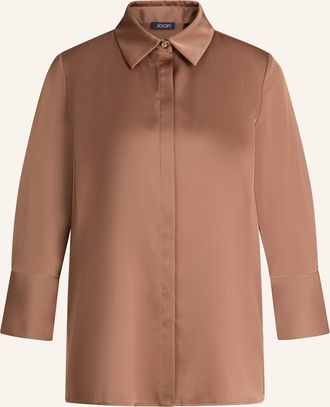 Joop Satin-Hemdbluse braun