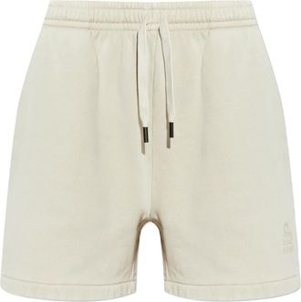 Isabel Marant short Miranae &agrave; logo brod&eacute; - Tons neutres