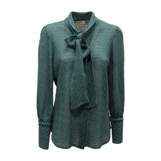 PHO Firenze Camicia Wo Lurex Shirt - - Blouses & Shirts - Damen - Gr&uuml;n - S