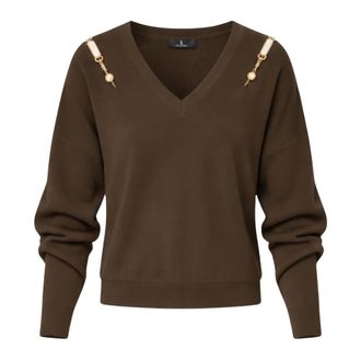 Fracomina V-Ausschnitt Strickware - - Knitwear - Damen - Braun - M