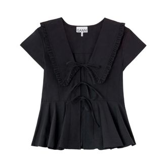 Ganni Damen, Blusen & Hemden, Schwarzk, XSGr&ouml;&szlig;e