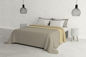Italian Bed Linen MB Home Italy Elegant Sommer-steppdecke, 260x270 cm, Turteltaube Grau/Creme