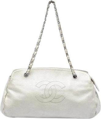 Chanel Sac bandouli&egrave;re Chanel Pre-owned en cuir caviar - Femme - Pre-owned - Blanc - Taille: ONE Size