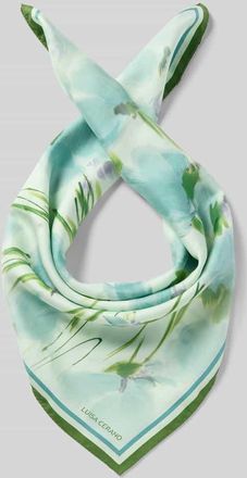 Luisa Cerano Seiden Schal aus reiner Seide mit Logo-Print