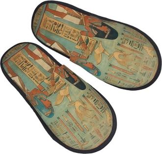 Generic Chaussons Les Femmes Dans LÉgypte Ancienne Antidérapantes Pantoufles Doux Slippers Pour Chambre Unisex Hôtels L