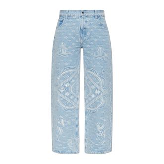 Casablanca Jean droit &agrave; motif - Homme - Jeans - Bleu - Taille: W34