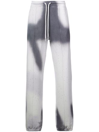 Off-white pantalon &agrave; design tie and dye - Blanc