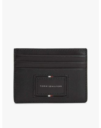 Tommy Hilfiger Porte-cartes en cuir grain&eacute; caviar - Noir