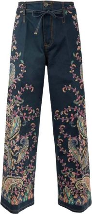 Etro Femme, Jeans, Bleu, Taille: W28 Jean &agrave; jambes larges